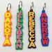 3D Personalized Two-tone Keychain VERTICAL LETTERING - 3D Printed With ...