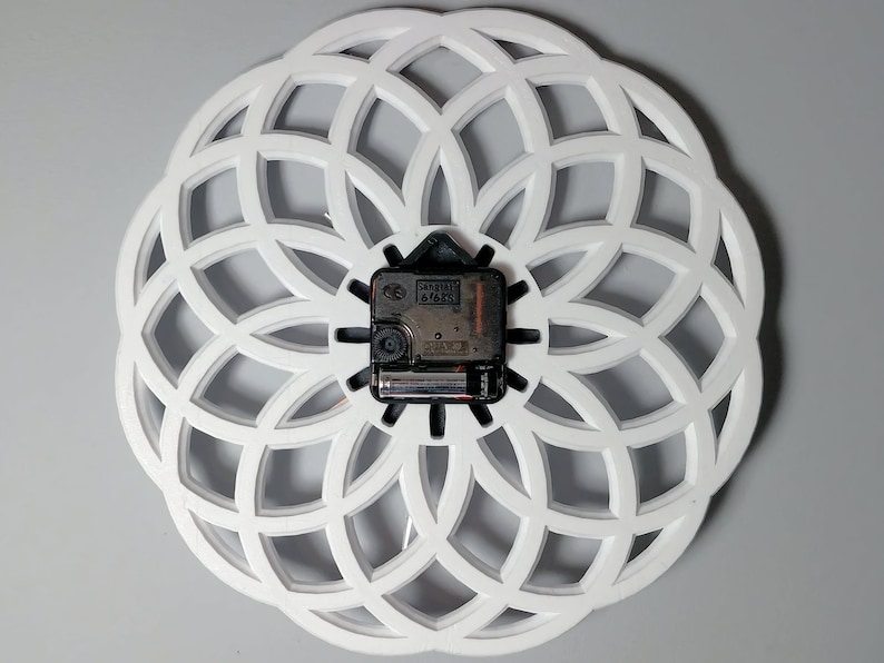 CYCLES 3D Printed Wall Clock - 10.5" Geometric Clock - Modern Home ...
