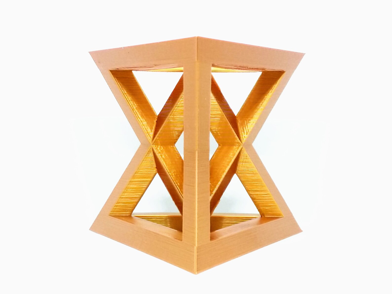 Hourglass Pyramids 3D Wireframe - 3D Printed Geometric Model - Multiple ...