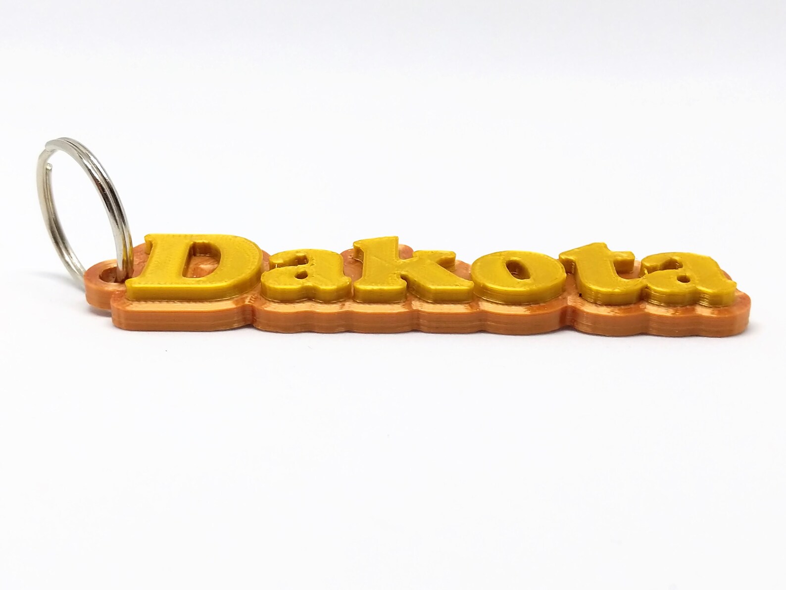 3D Personalized Two-tone Keychain COOPER FONT 3D Printed - Etsy