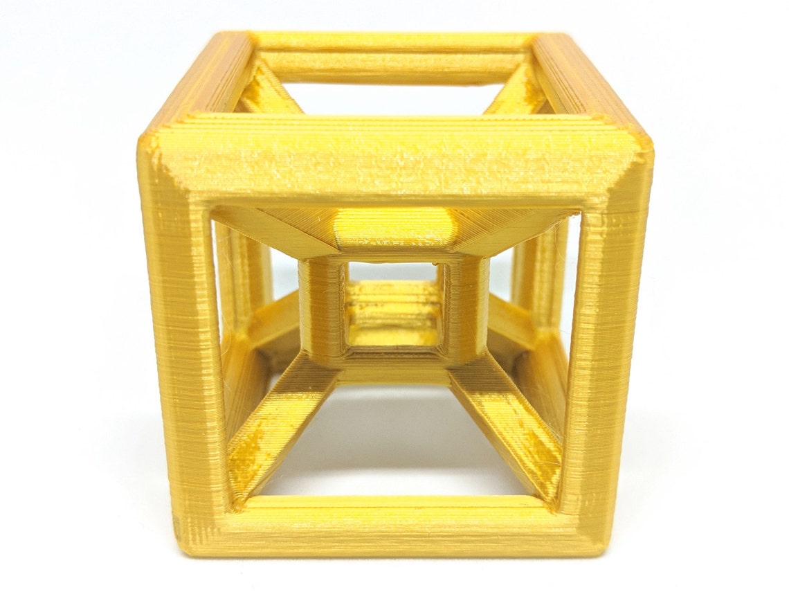 Tesseract 3D Printed Geometric Model - Made to Order: Choose Your Color ...