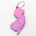 3D New Jersey Height Map Keychain - Two-tone 3D Printed Keychain ...