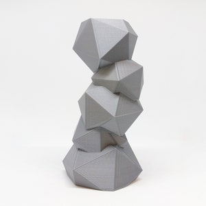 BOULDER Art Vase - 3D Printed Home Decor - Modern Geometric Design ...