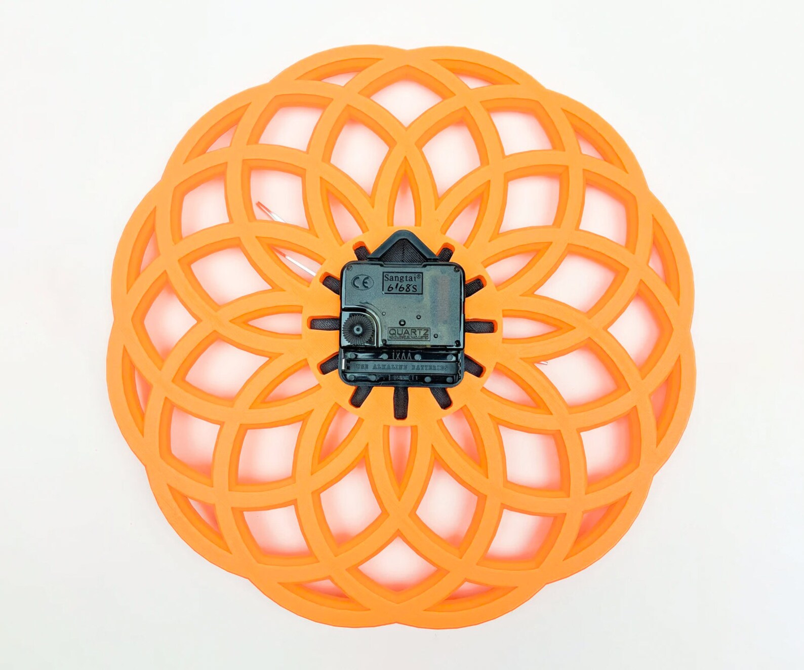 CYCLES 3D Printed Wall Clock - 10.5" Geometric Clock - Modern Home ...