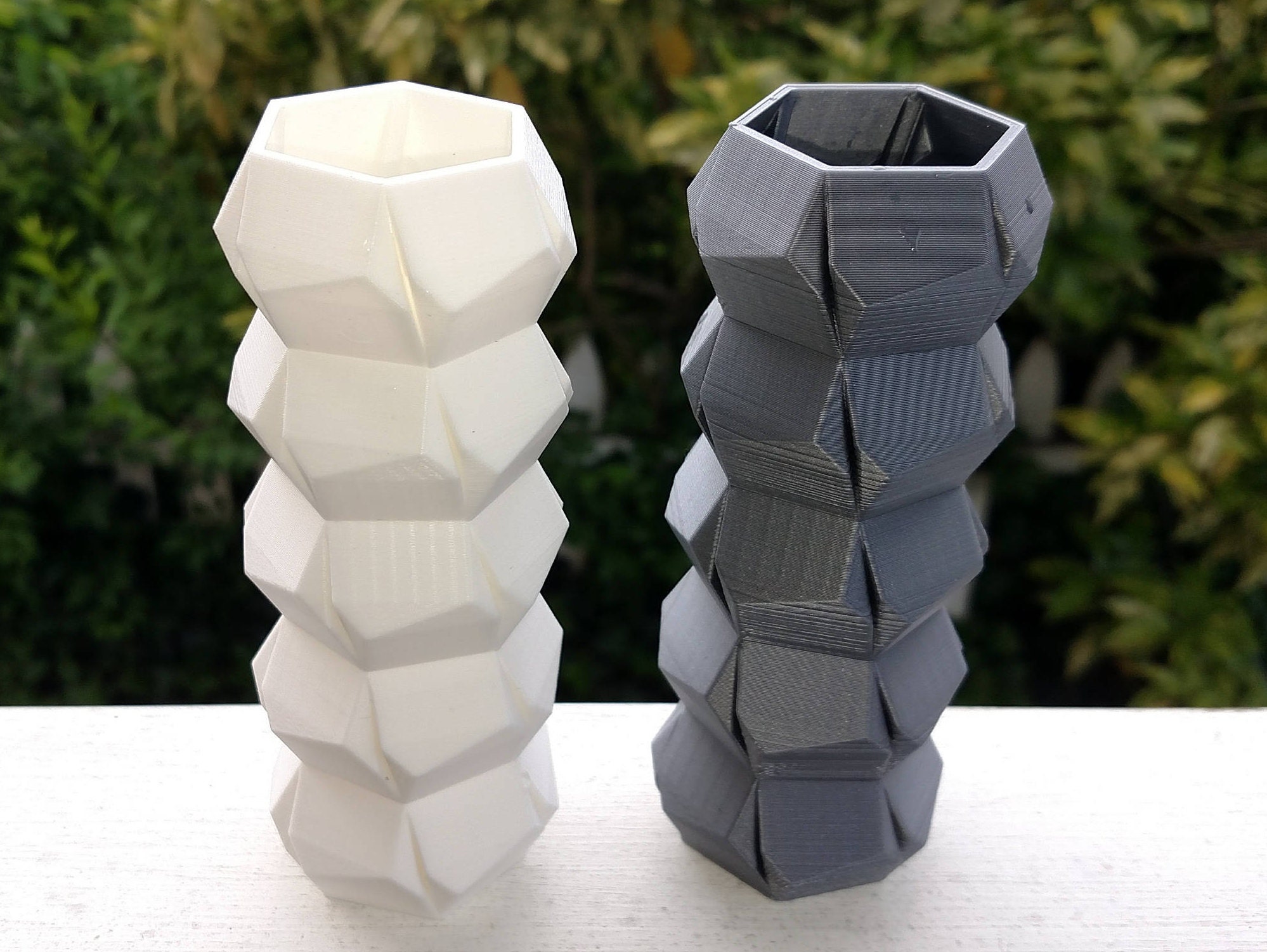 Iapetus Geometric Vase - Moons of Saturn Series - 3d Printed - Multiple ...