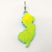 3D New Jersey Height Map Keychain - Two-tone 3D Printed Keychain ...