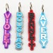 3D Personalized Two-tone Keychain VERTICAL LETTERING - 3D Printed With ...