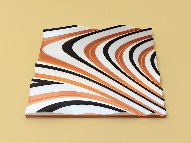 3D Printed Wall Art Tiles Set of 3 Original Geometric - Etsy