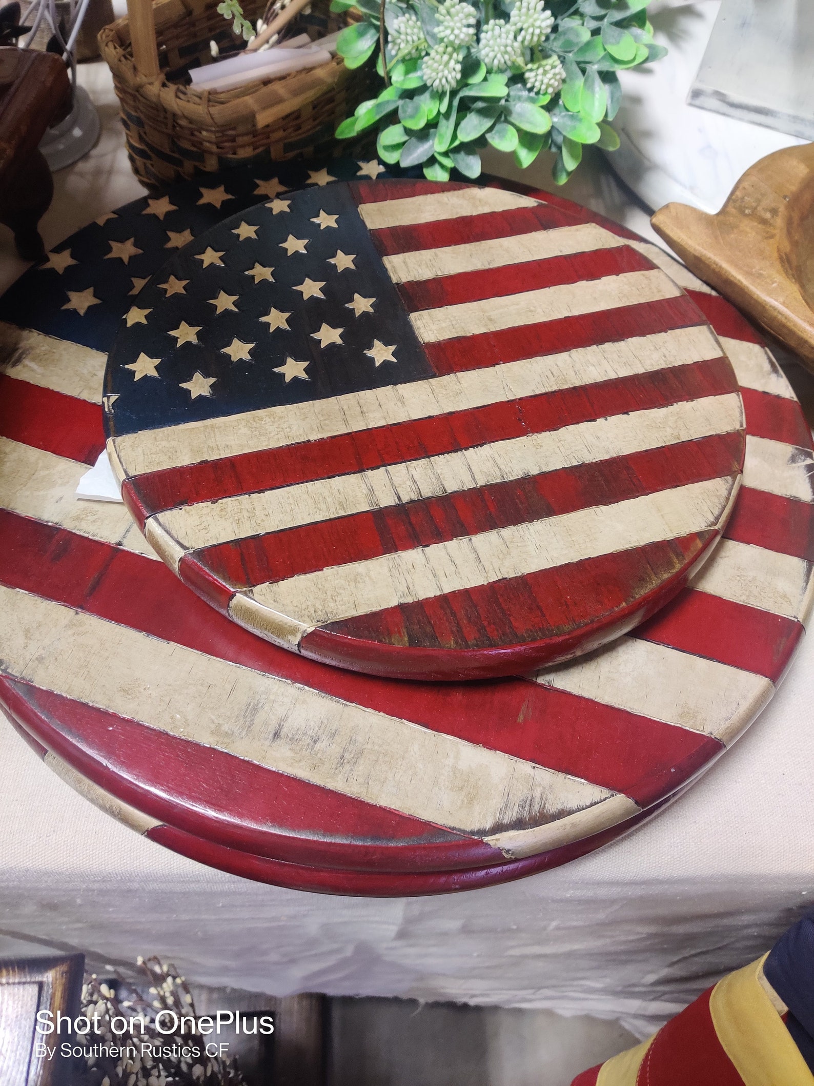 American Flag Lazy Susan - Etsy