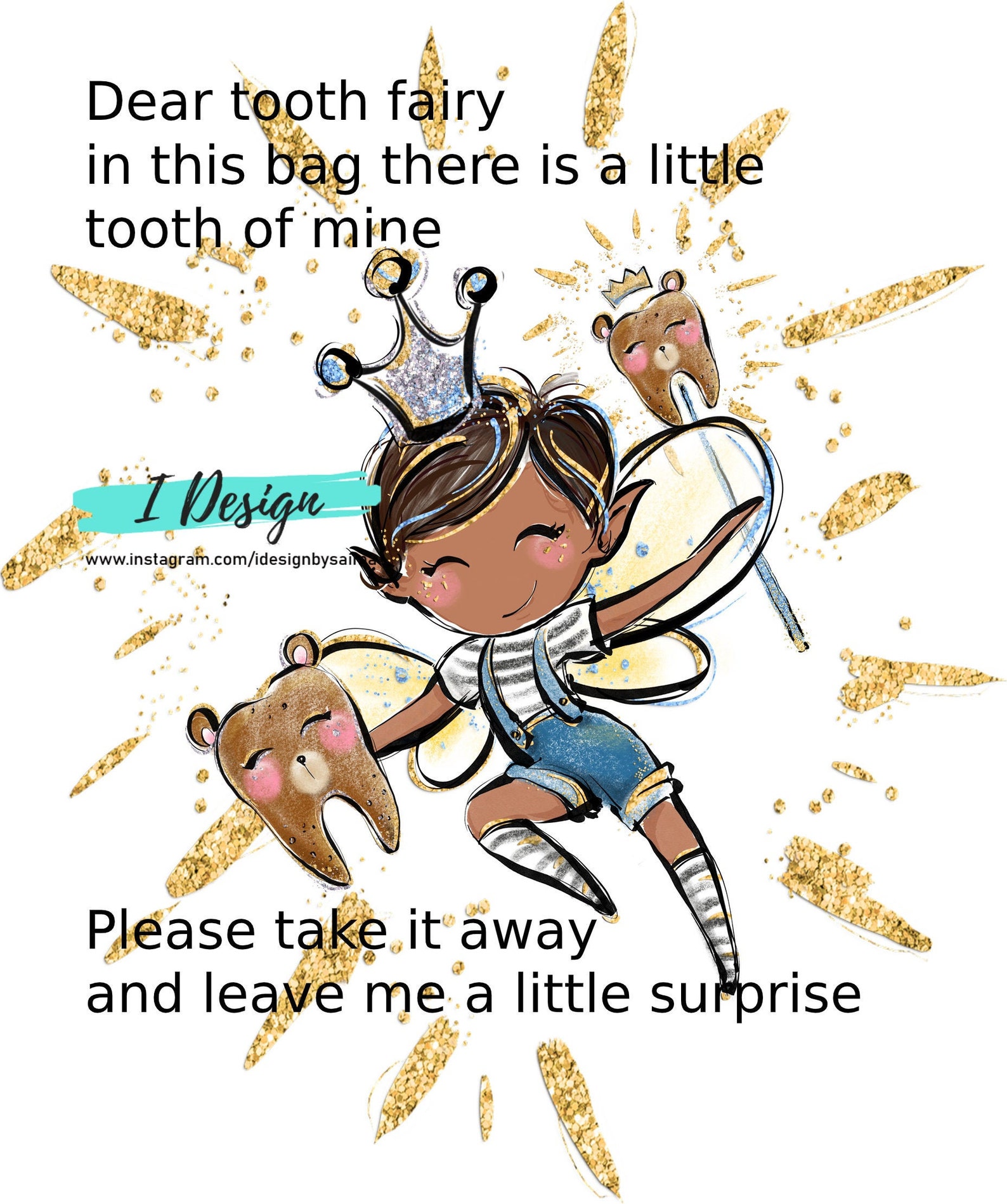 Boy tooth fairy jpg clipart | Etsy