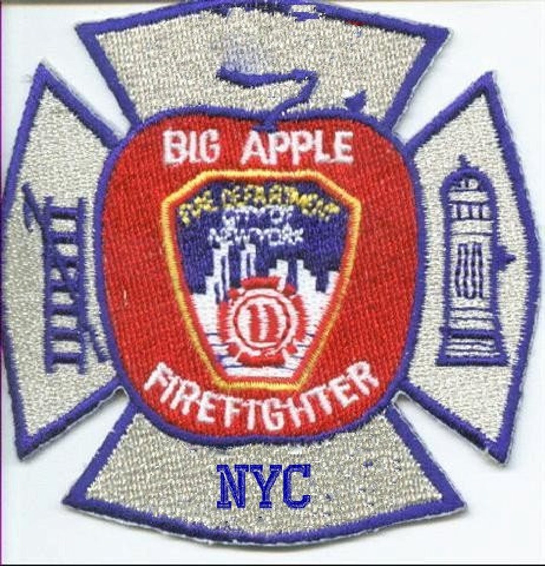 New York City Fire Department Big Apple Firefighter Maltese Patch - Etsy