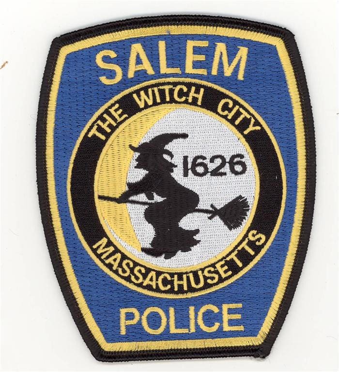 Massachusetts Salem Police Department Patch Halloween Witch | Etsy