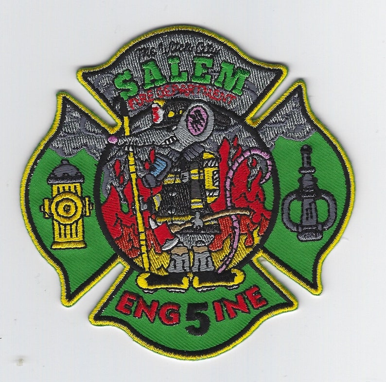 Massachusetts Salem Fire Department Patch Engine 5 Halloween - Etsy