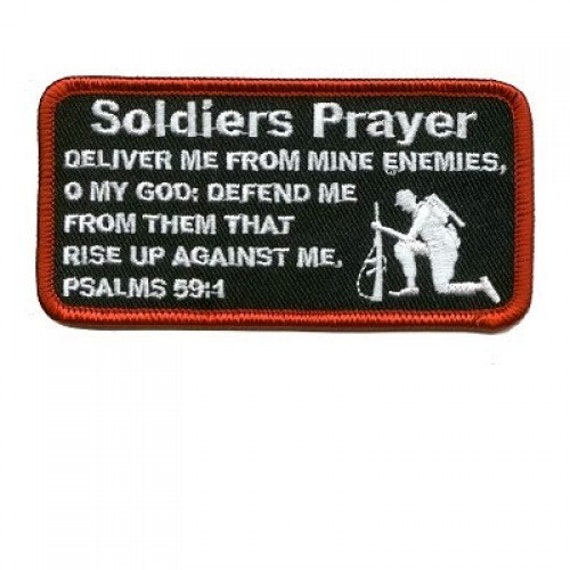 US Military Soldiers Prayer Psalms 59:1 4x2 | Etsy