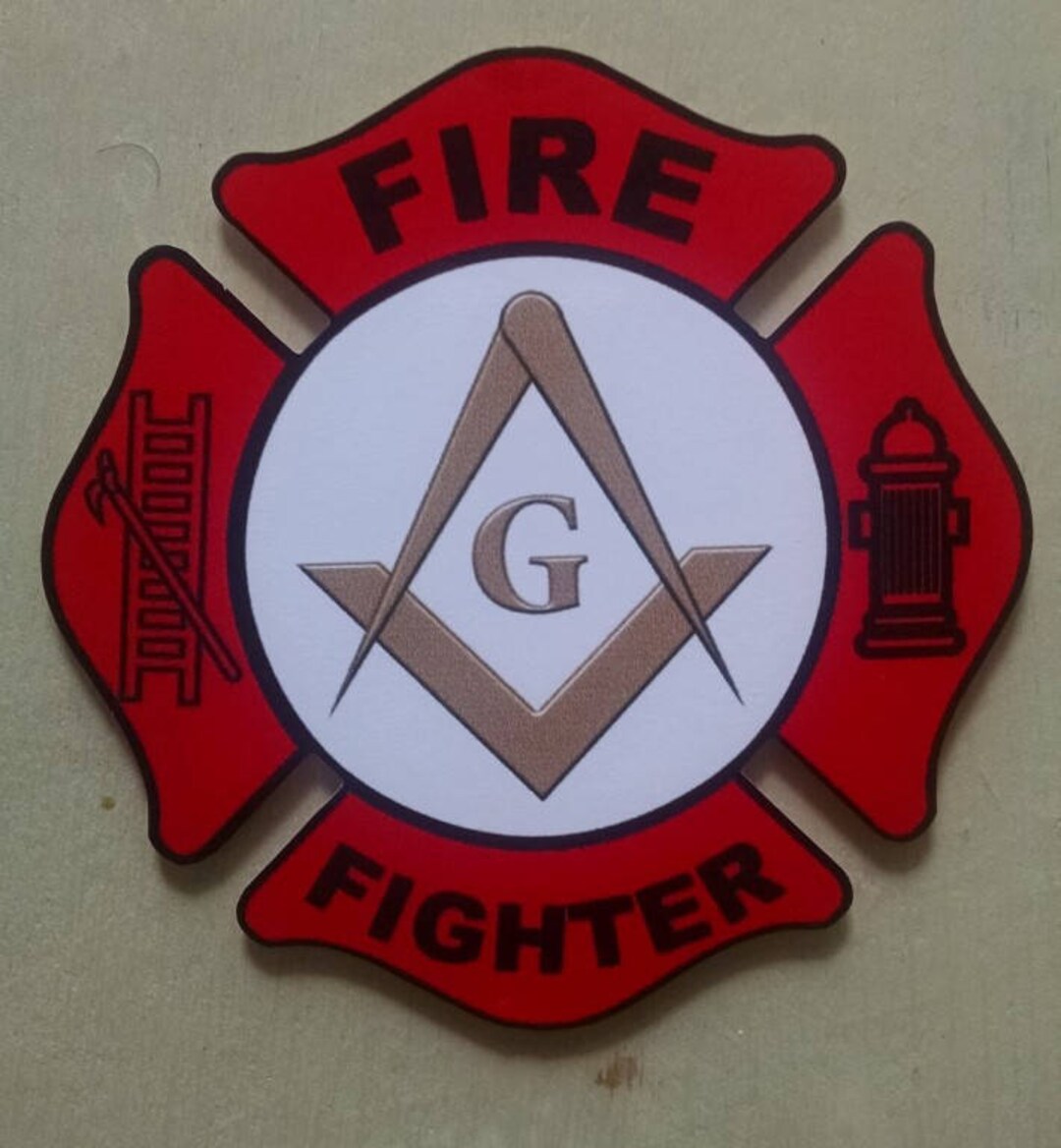 Calcomanía del Departamento de Bomberos Masónicos 4 - Etsy España