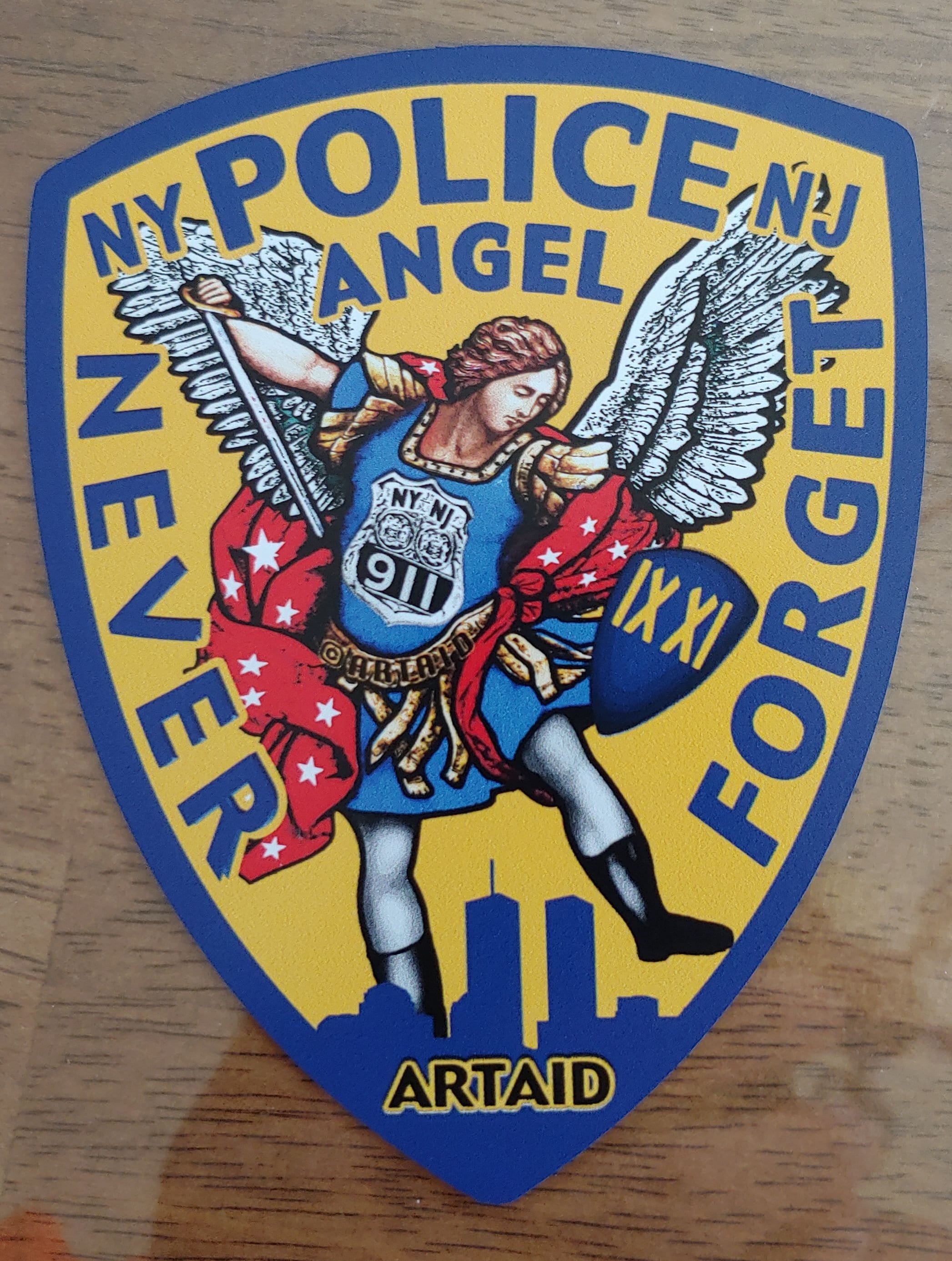 91101 Artaid Police Angel Never Forget New York New Jersey - Etsy