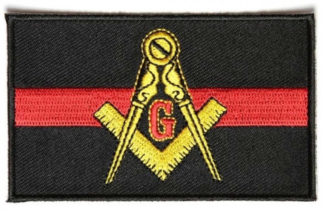 Masonic Fire Department Thin Red Line Patch (3.5 X 2.5) - Etsy