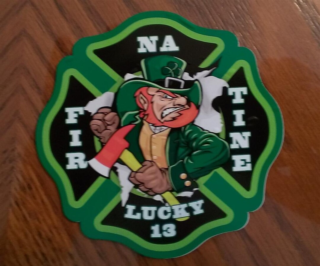 Irish Fireman Firefighter Fir Na Tine Lucky 13 Decal (4") - Etsy