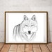 Timber Wolf Drawing, Digital Download Pencil Drawing, Wildlife Art ...
