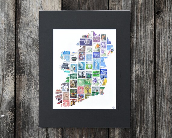 Irish Stamp Collection Postage Stamp Art Ireland Stamp - Etsy