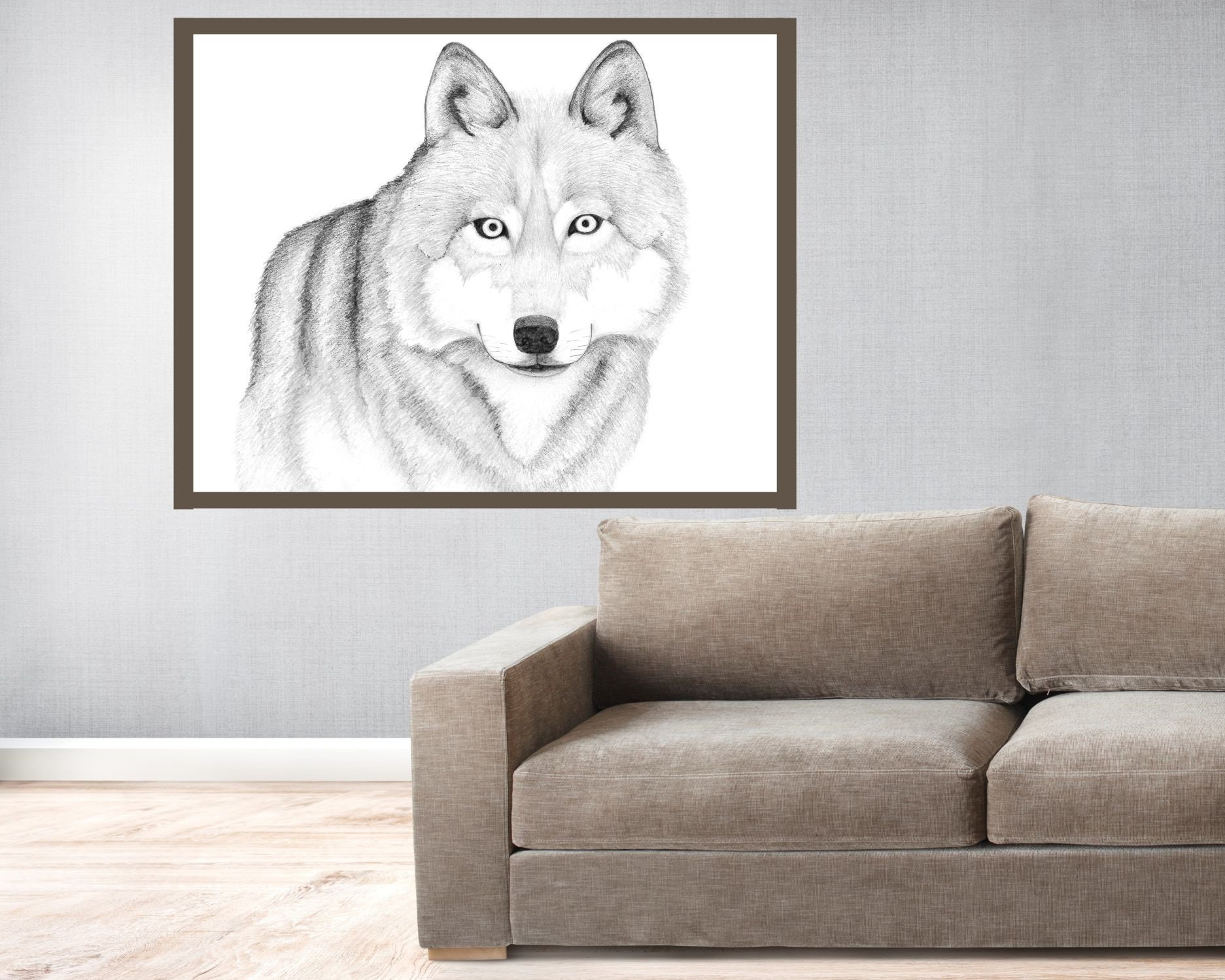 Timber Wolf Drawing, Digital Download Pencil Drawing, Wildlife Art ...