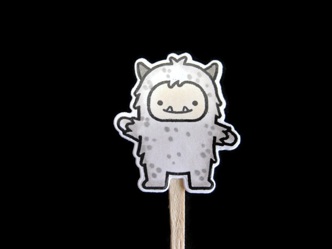 Yeti Cupcake Toppers Set of 6 made to Order - Etsy