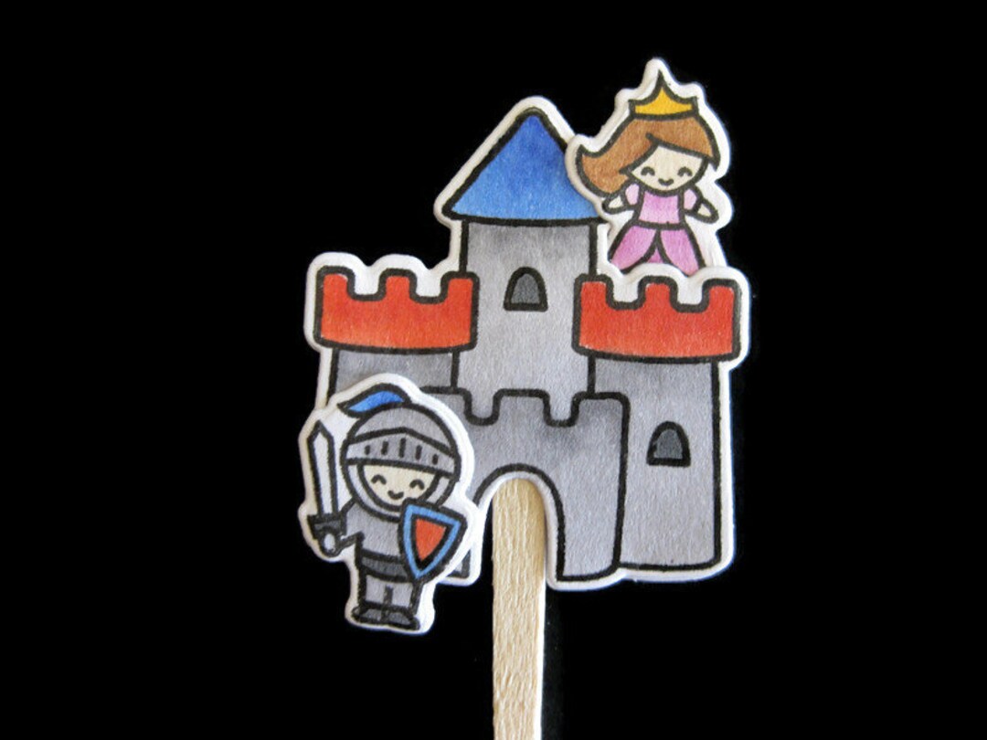 Castle Themed Cupcake Toppers made to Order - Etsy