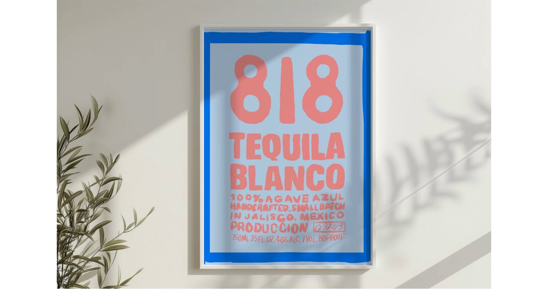 818 Label Blue Print - Etsy