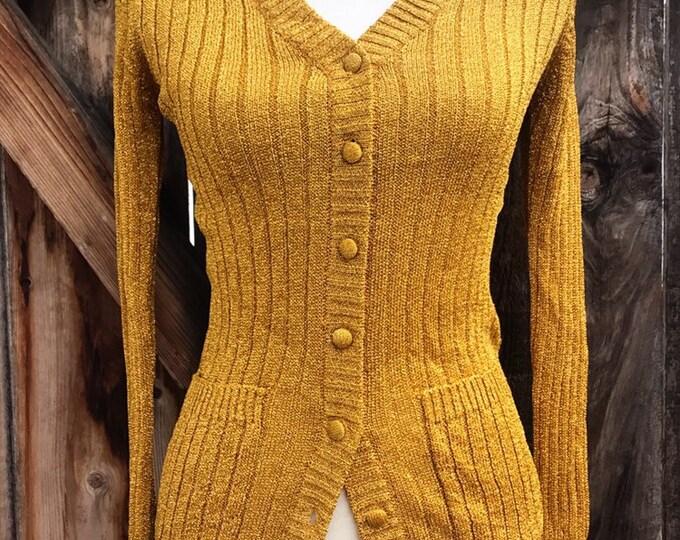 Mustard Cardigan - Etsy