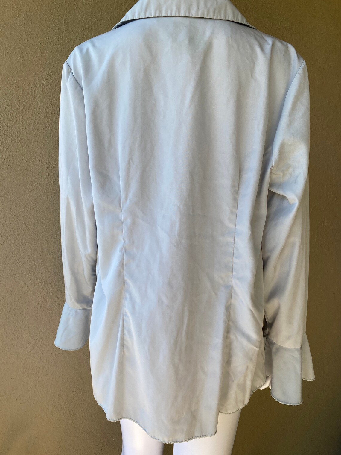 Grey Ruffle Blouse - Etsy