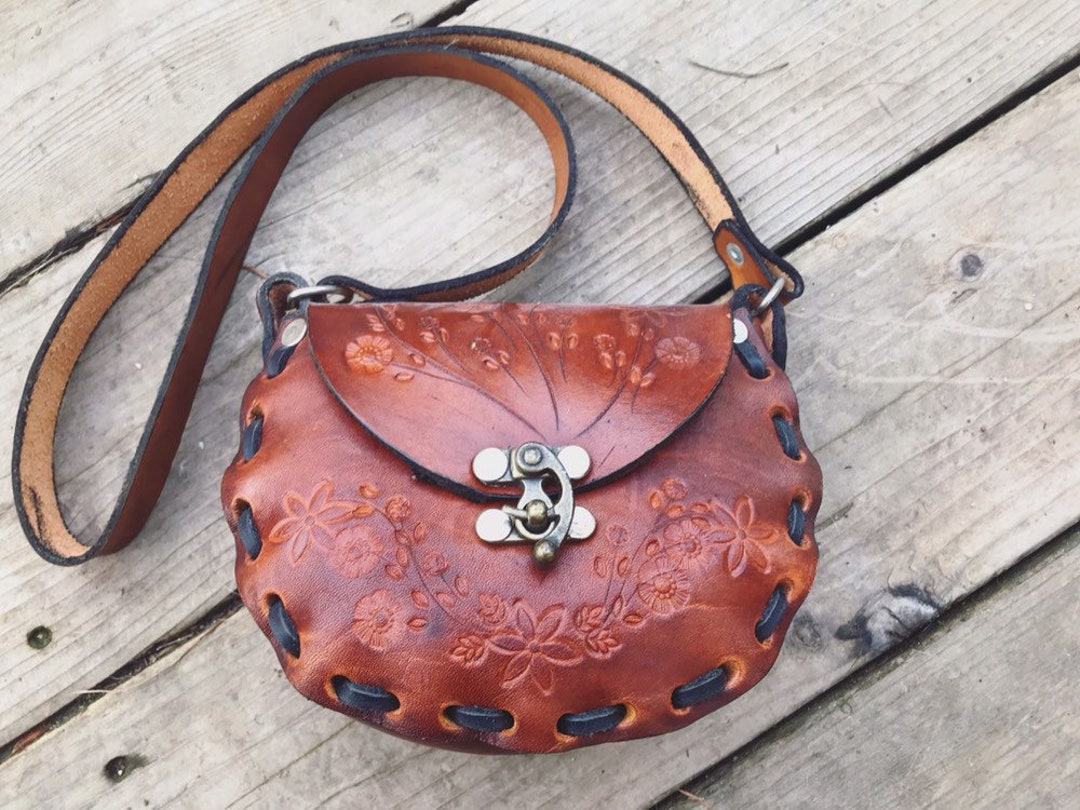 Etched Leather Bag - Etsy