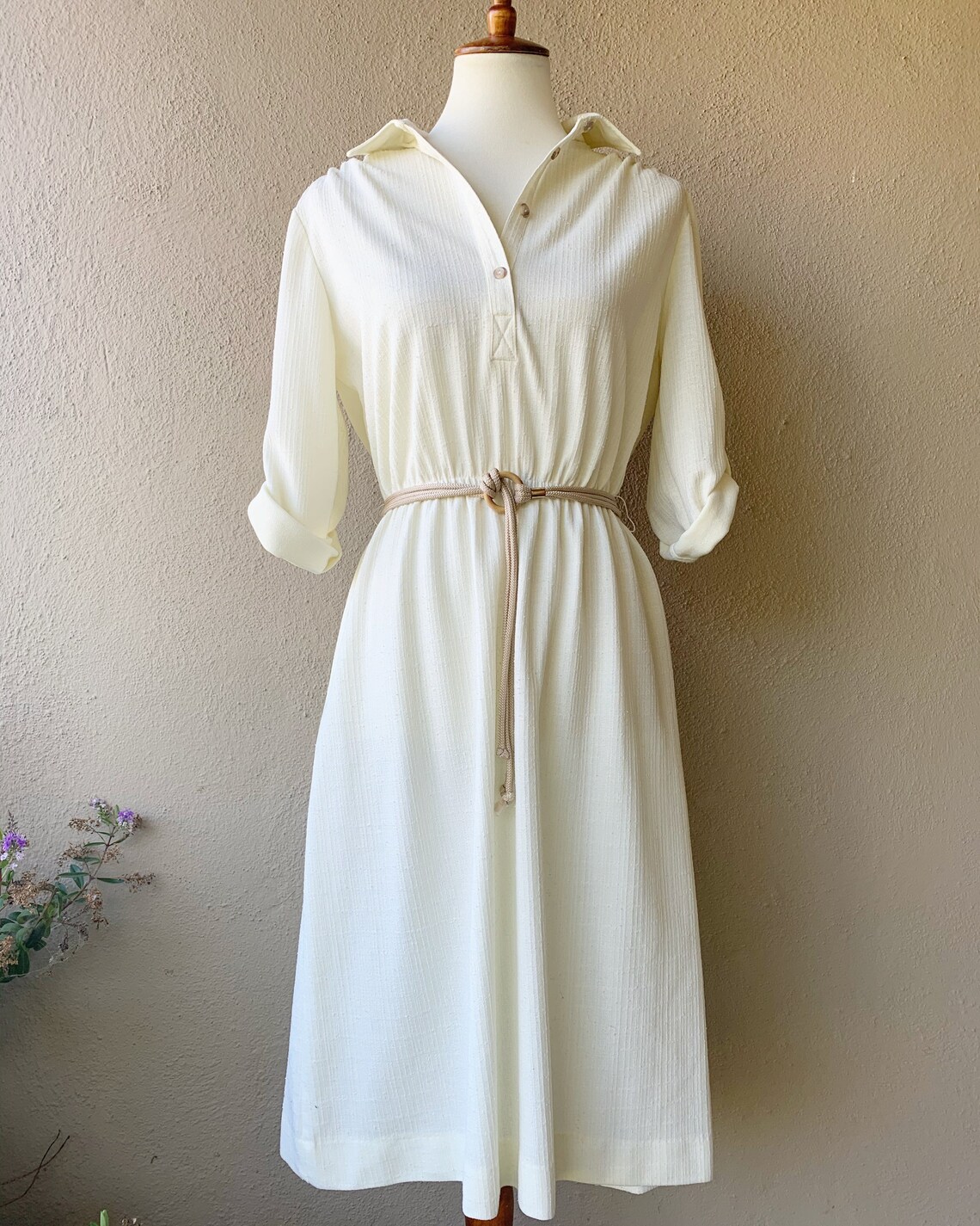 Ivory Linen Dress - Etsy