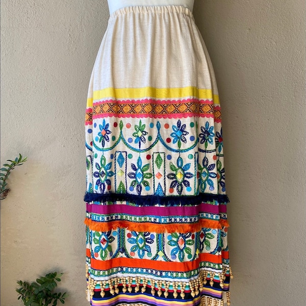 Embroidered Skirt - Etsy
