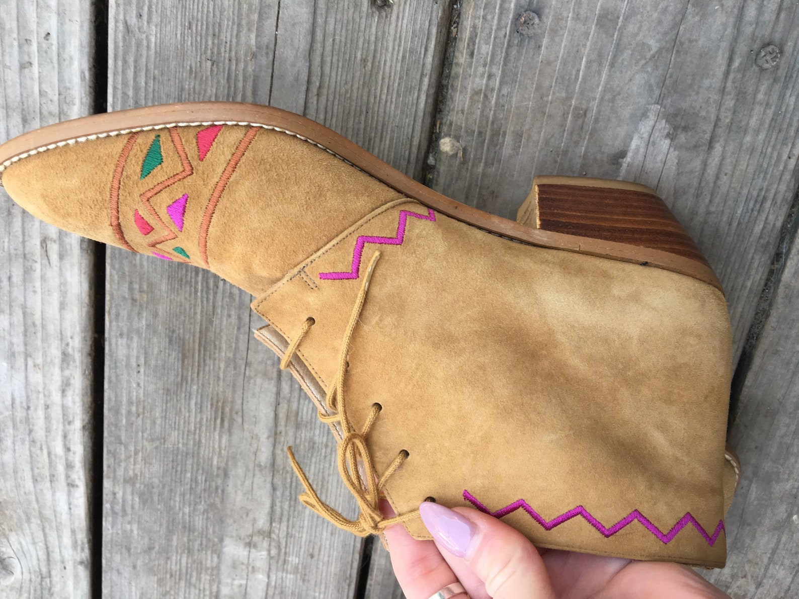 Embroidered Suede Shoe - Etsy