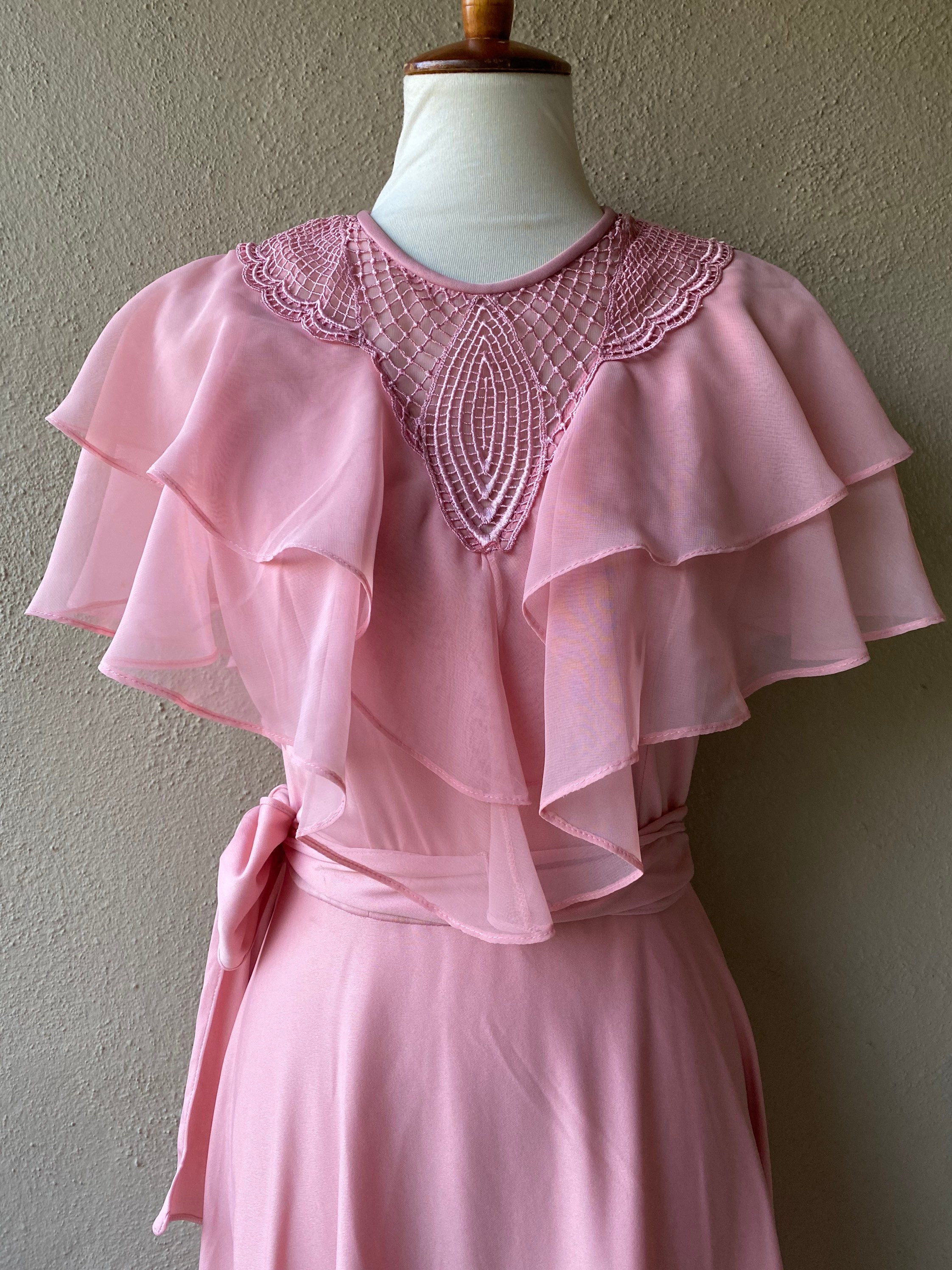 Pink Flutter Dress - Etsy