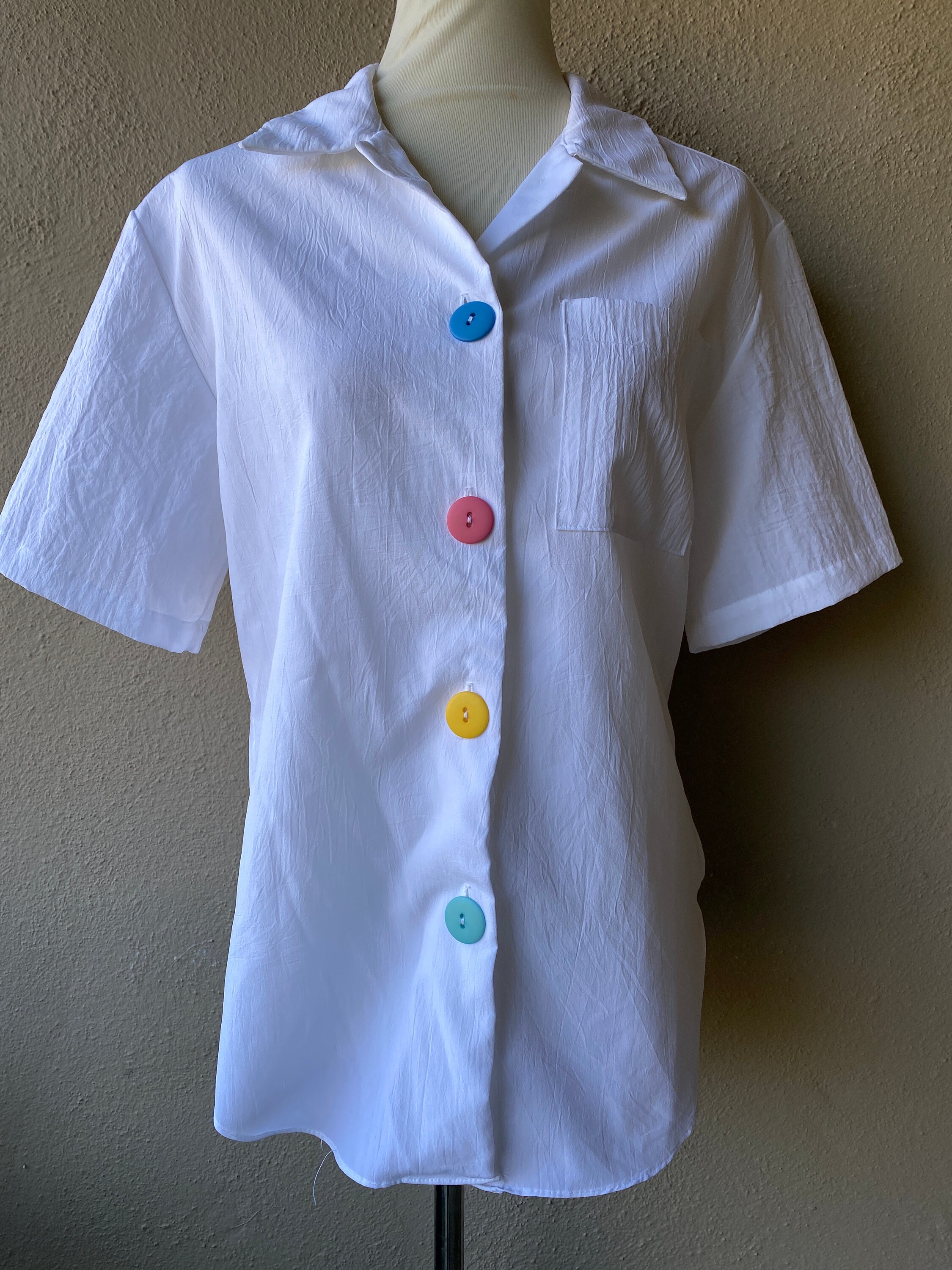 Pastel Button Top - Etsy