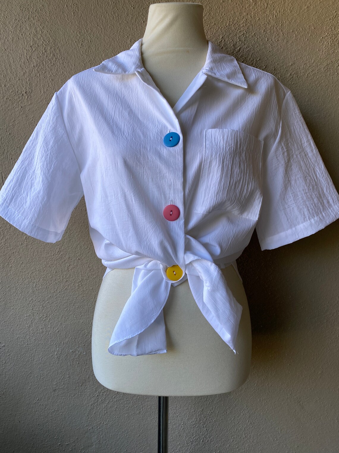 Pastel Button Top - Etsy