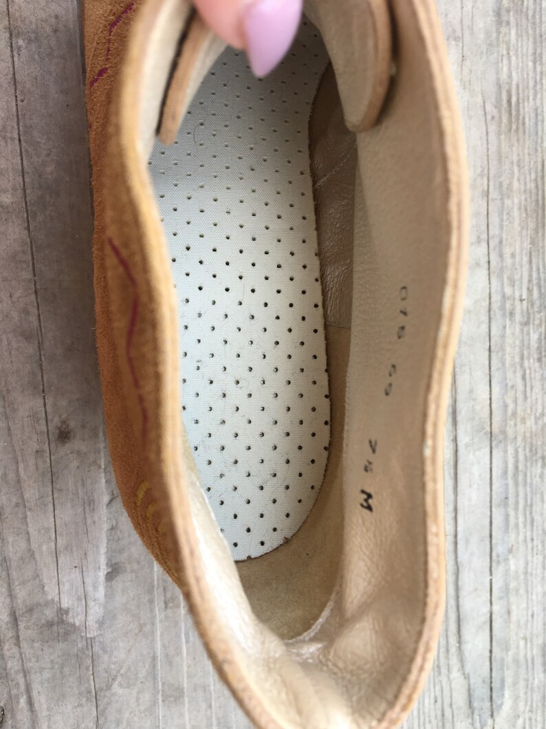 Embroidered Suede Shoe - Etsy