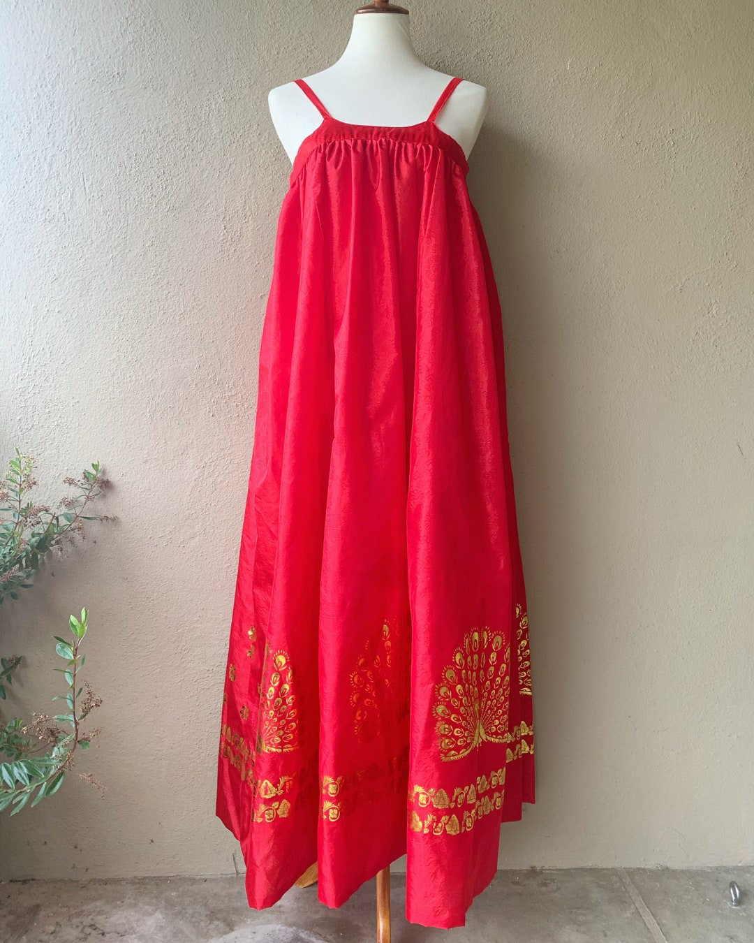 Peacock Open Tie Back Dress - Etsy