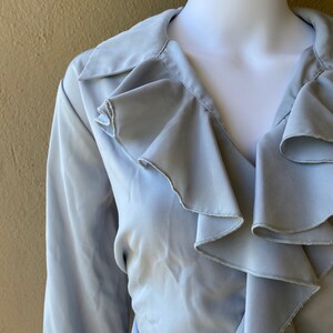 Grey Ruffle Blouse - Etsy