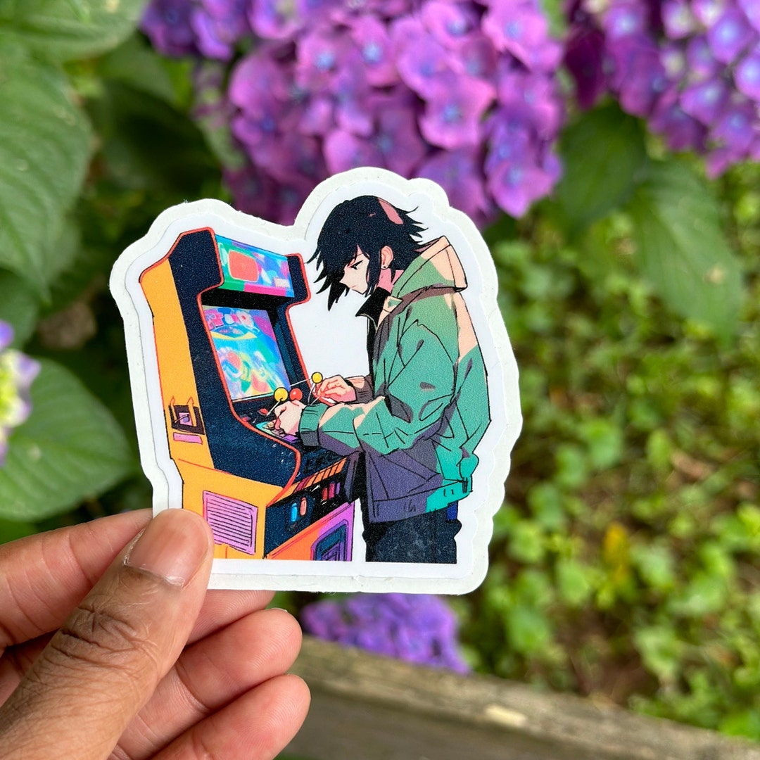 Video Gamer Arcade Sticker Retro Sticker 80's Anime Nostalgia Stickers ...