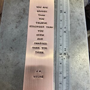 Hand Stamped Copper Bookmark: A.A. Milne Quote - Etsy UK