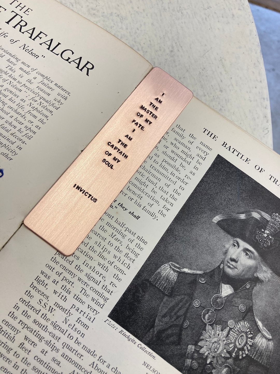 Invictus Quote on a Hand Stamped Copper Bookmark - I Am the Master of ...