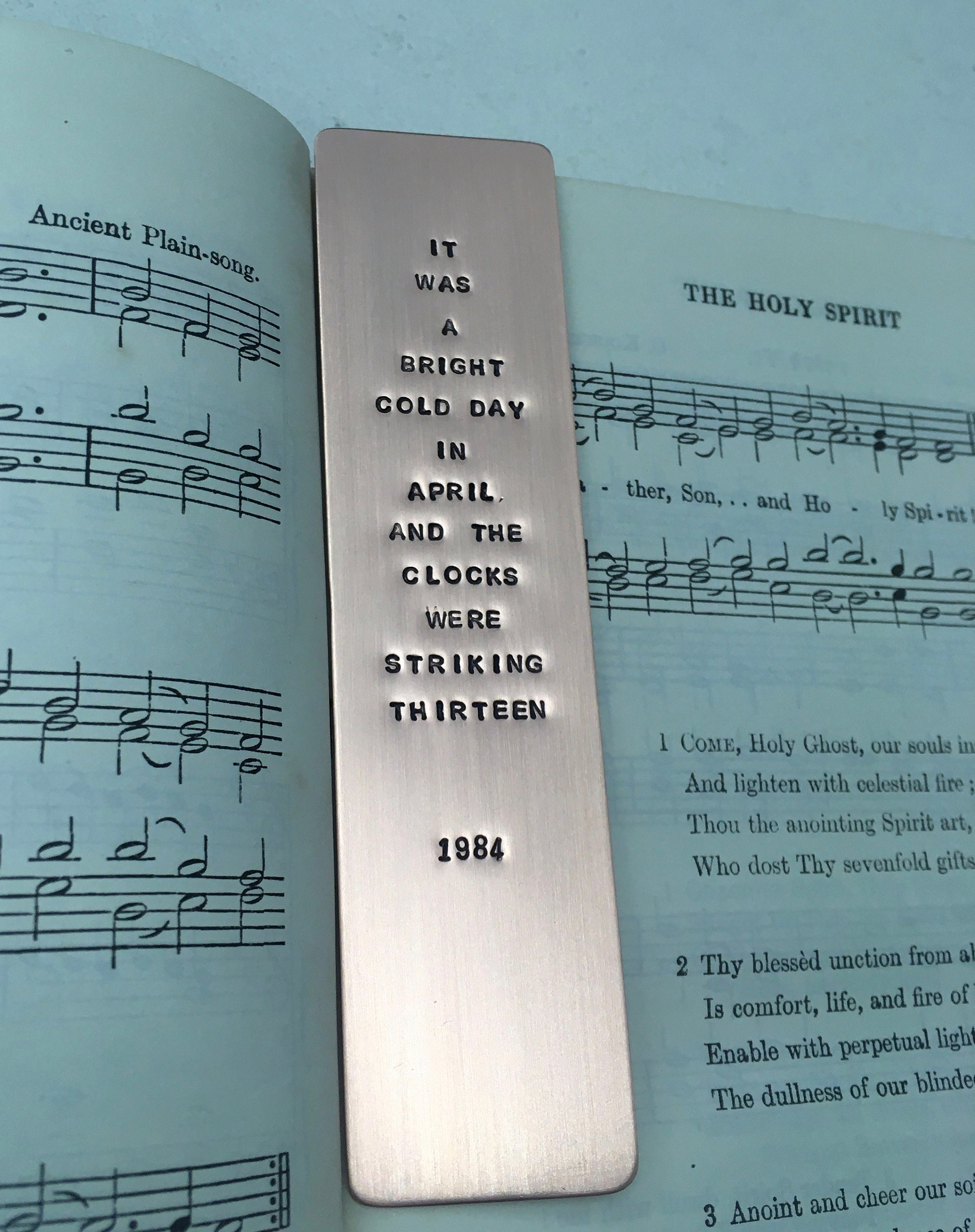 1984 George Orwell Quote on a Hand Struck Copper Bookmark | Etsy