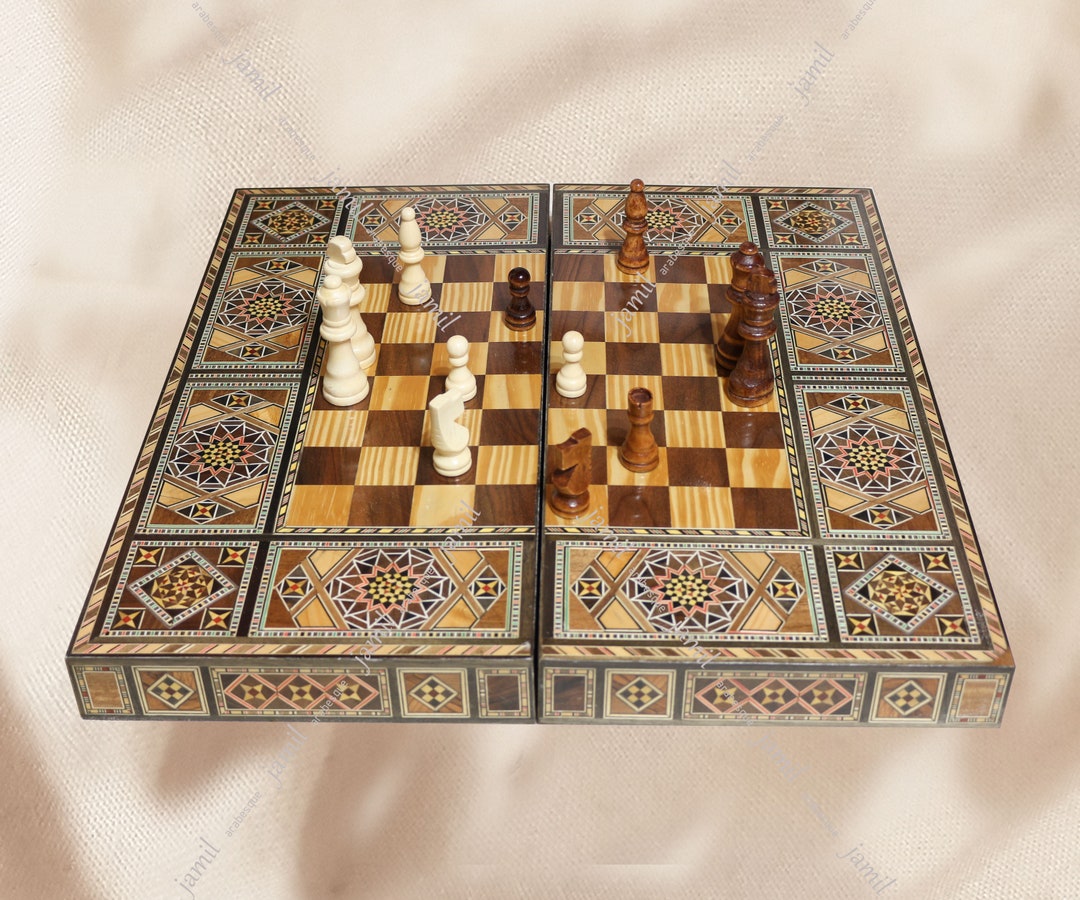 HQ, Chess and Backgammon Board Set, Included ( 20" Chess and Backgammon ...
