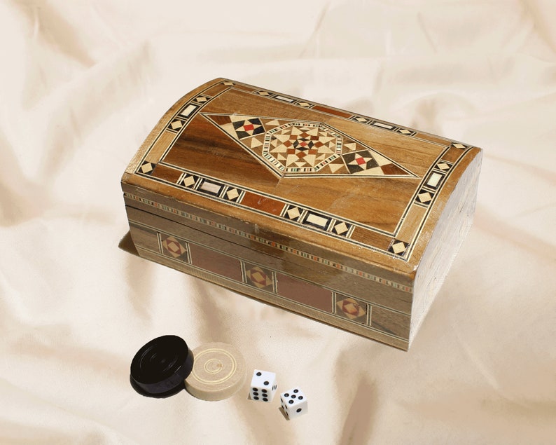 Wooden Checkers, 30 Piece Set, Dices, Board Games Pieces, Backgammon ...