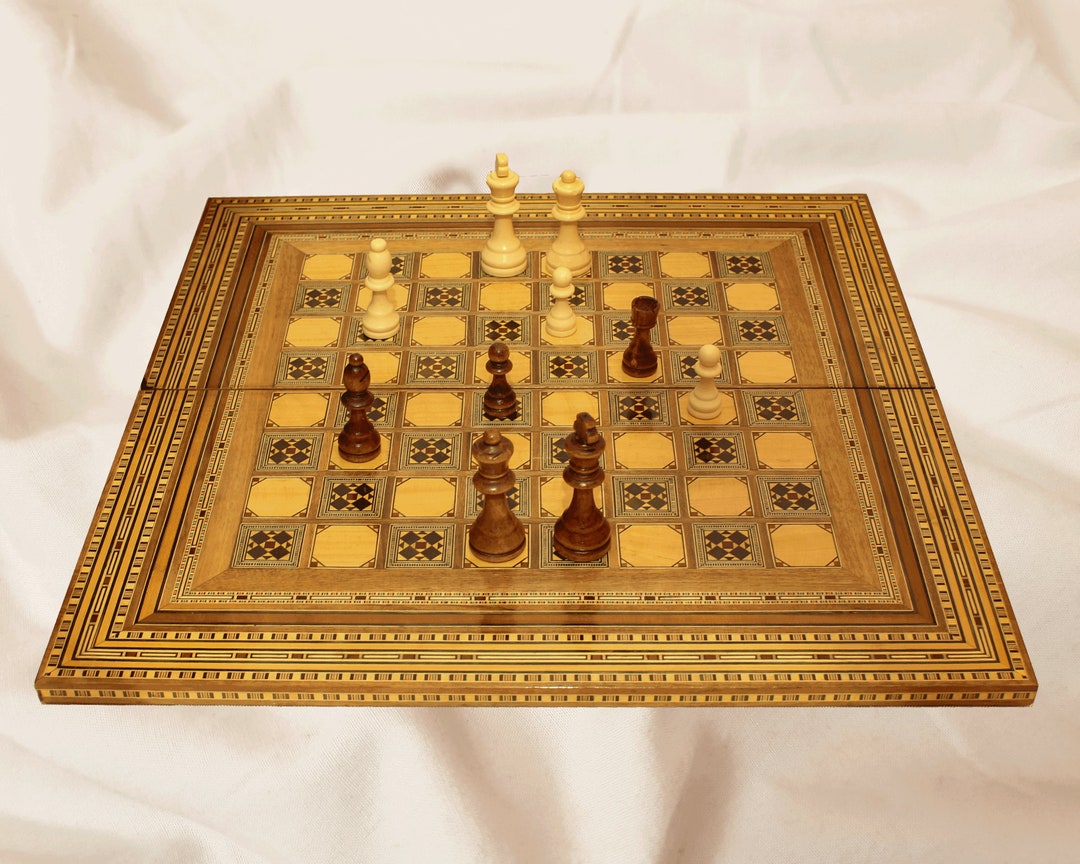 Foldable Chess Board Set, 21" Included (HQ Wooden Chess Board 21 ...