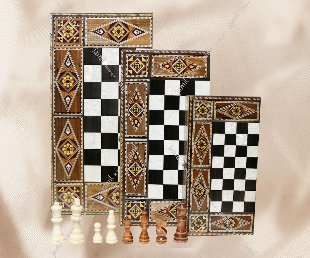 Chess and Backgammon Set 20", 16" or 12" Included (chess and Backgammon ...