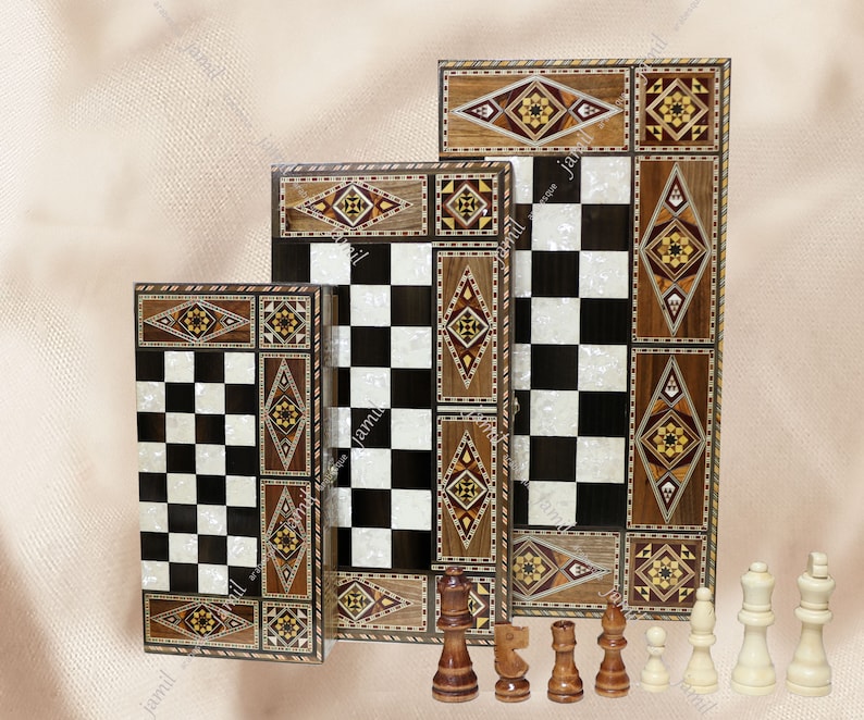 Chess and Backgammon Set 20 16 or 12 - Etsy