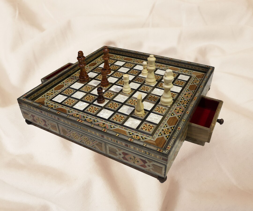 Chess Board Set -box, Included ( 16" Chess Box Board, Wooden Chess ...